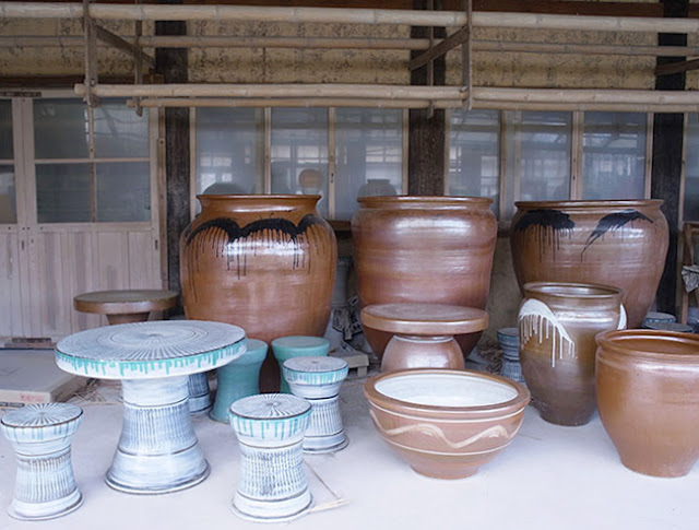 Iwami ware is unique craft with gigantic water bottle